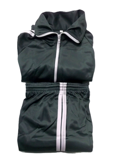 Elijah Kagiri Primary Track Suit Grey White Stripes | Chania School Depot