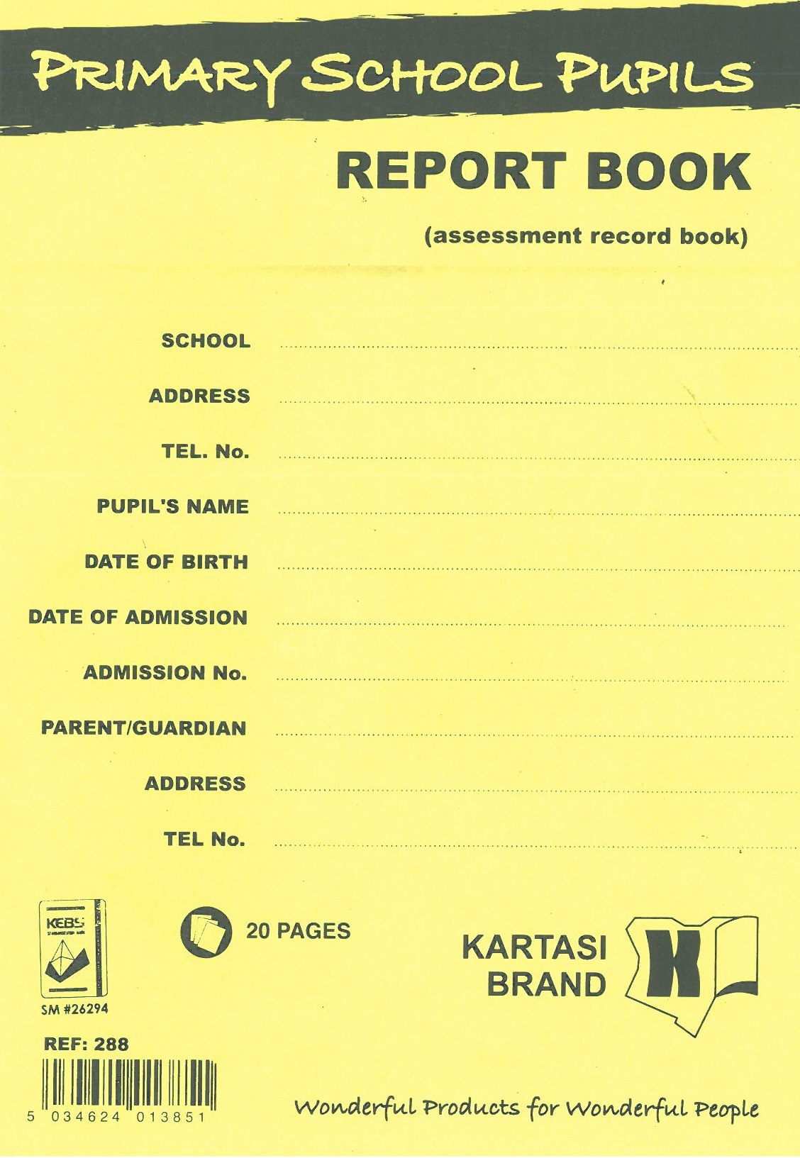 Pupil's Report Book Kb | Chania School Depot